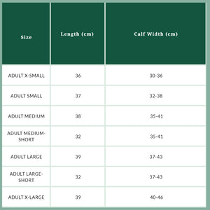 Half Chaps & Gaiters Size Guides – Tuffa Boots