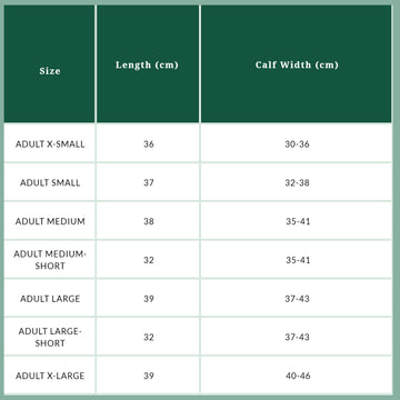 Half Chaps & Gaiters Size Guides – Tuffa Boots