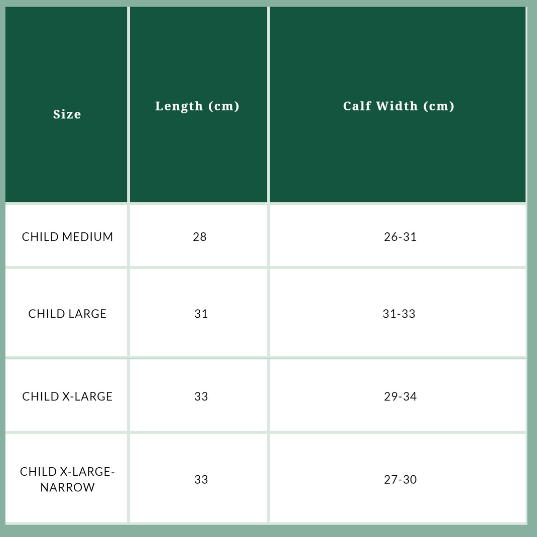 Half Chaps & Gaiters Size Guides – Tuffa Boots